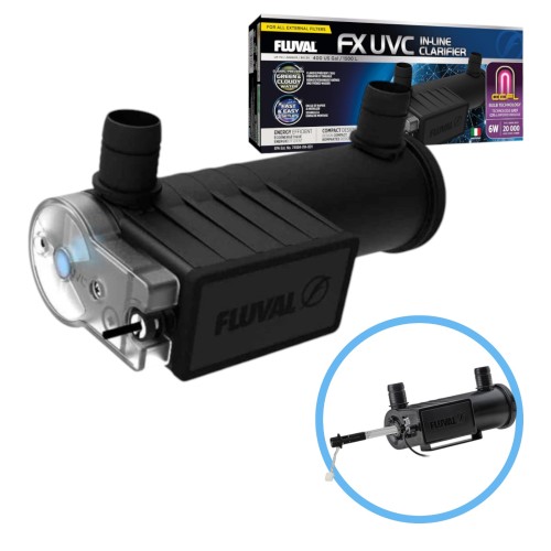 Fluval UVC In-Line Clarifier Sterylizator Lampa UV UV-C do FX-6 6W do ...
