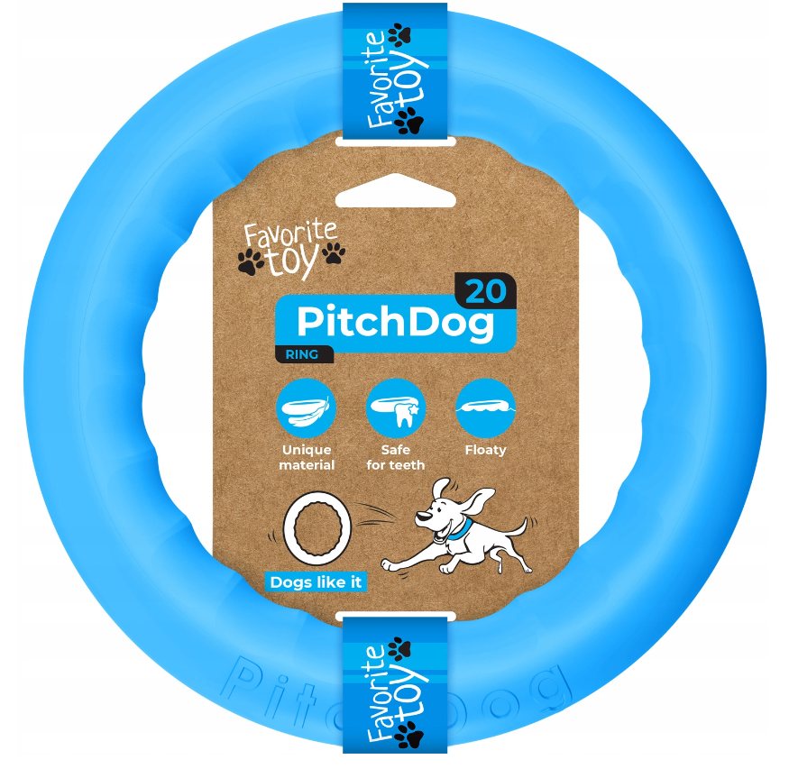 PitchDog Ringo Pierścień do Aportowania dla Psa Zabawka 20cm Niebieska ...